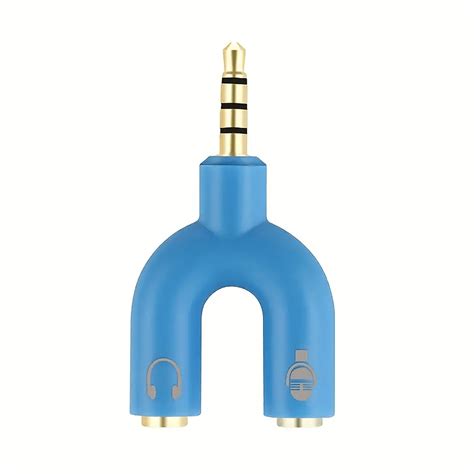 3 5mm Audio Splitter Adapter Headphone Splitter 1 Male To 2 Female U Shape For Pc
