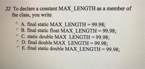 Solved 19 Variables That Are Shared By Every Instance Of A
