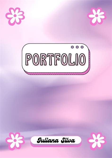 Purple And Violet Retro Modern Y2k Portfolio Cover A4 Document En 2024