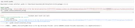 Python I Am Getting An Error While Connecting To An Sql Db In Jupyter