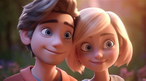 Premium Ai Image A Couple Together And Happy In Animated 3d Cartoon
