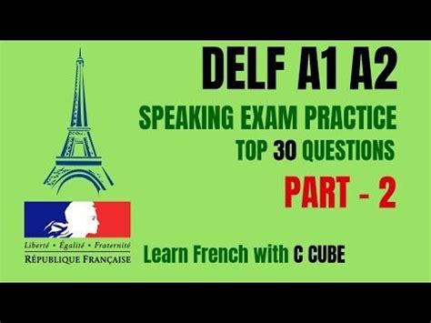 French DELF A1 A2 Speaking Exam Test Practice Top 30 Questions DELF