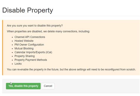 Disable Or Re Enable A Property Properties Core Concepts Support Ownerrez