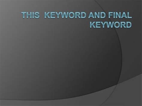 Super Keyword In Java Pptx