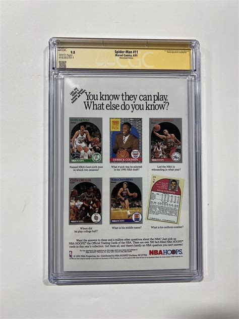 Spider Man 11 Cgc 9 8 1991 Signature Series Todd Mcfarlane Marvel