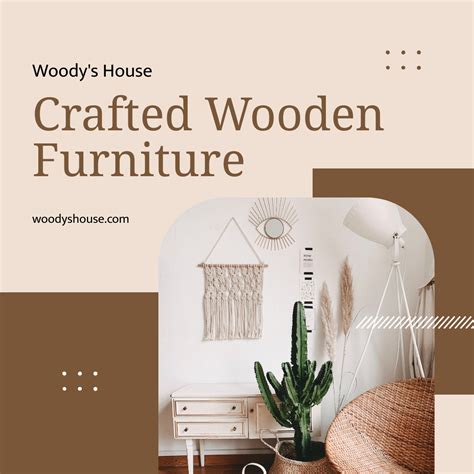 Free Wood Furniture Linkedin Post Template To Edit Online