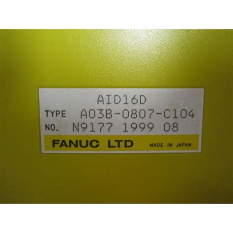 Fanuc A03b 0807 C104 Input Module Aid16d Mara Industrial