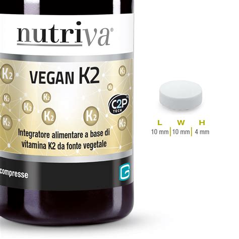 Nutriva Vegan K2 Integratore 30 Compresse Top Farmacia