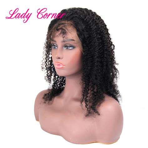 Brazilian Human Hair Swiss Lace Frontal Afro Kinky Wig High Quality