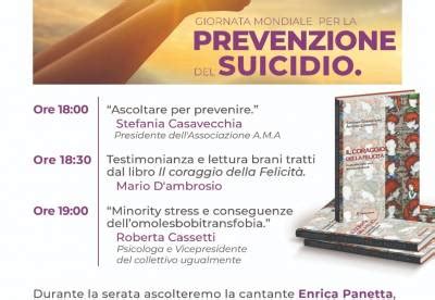 Giornata Mondiale Per La Prevenzione Del Suicidio