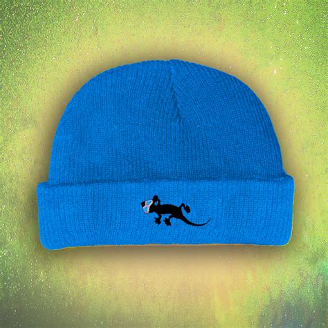 Gecko 90s Blue Beanie Gecko Hawaii
