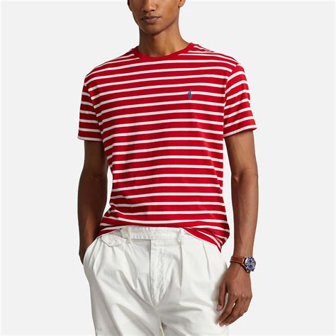 Polo Ralph Lauren Striped Jacquard Cotton Jersey T Shirt L Coggles