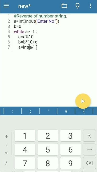 Python Tutorial Reverse Of Number String Python In Mobile Simple Short