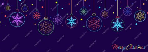 Cartão Elegante E Moderno Com Bolas De Natal Com Flocos De Neve De
