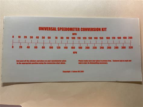 Speedo Overlay Conversion Kit Stickers Mph Grelly Uk