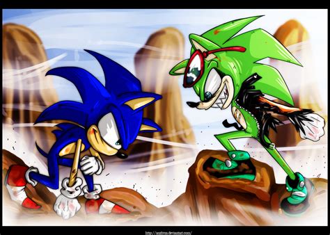 Sonic Vs Scourge By Anzhyra On Deviantart