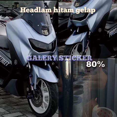Stiker Skotlet Headlamp Hitam Transparan Gelap 80 Sticker Lampu Motor