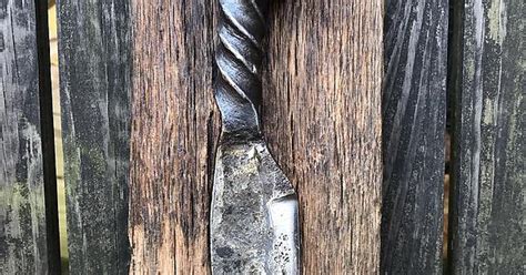 I Made A Display From Firewood For A Railroad Spike Knife My Late First Teacher Made Album On