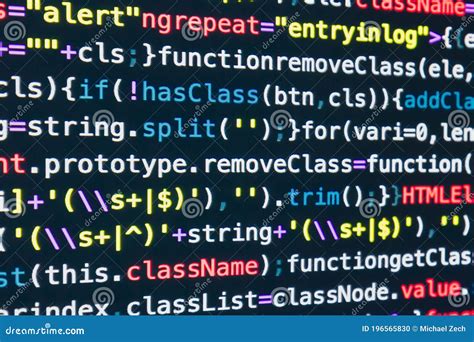 Tela Do Desenvolvedor Com Código De Programação De Site Colorido Foto