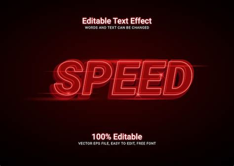 Premium Vector Speed Editable Text Effect