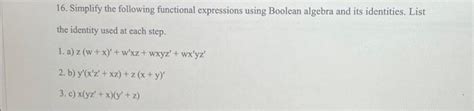 Solved Simplify The Following Functional Expressions Chegg