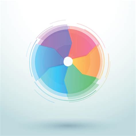 Colorful Spinning Six Section Circle Shape Cycle 16284278 Vector Art At