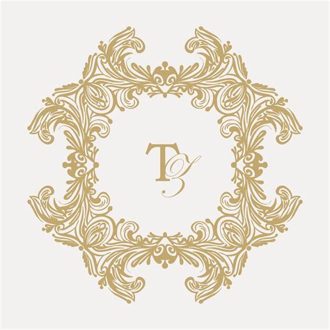 Intricate Wedding Monogram Crest Design With Tz Initials 40726374 Vector Art At Vecteezy