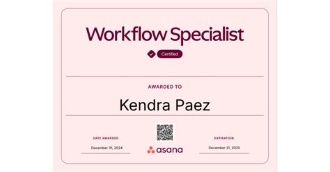 Kendra Paez On Linkedin Workflow Specialist Certificate • Kendra Paez
