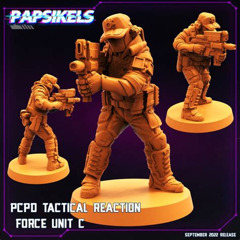 D Printable Pcpd Tactical Reaction Force Unit C By Papsikels Miniatures