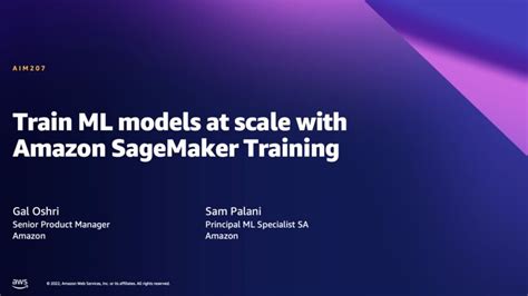 sam palani na linkedin aws machinelearning