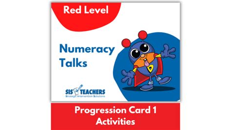 Numeracy Talks Red Level Progression Card 1 Sis For Teachers