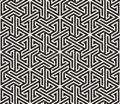 Vector Seamless Geometric Pattern Simple Abstract Lines Lattice Stock Illustration