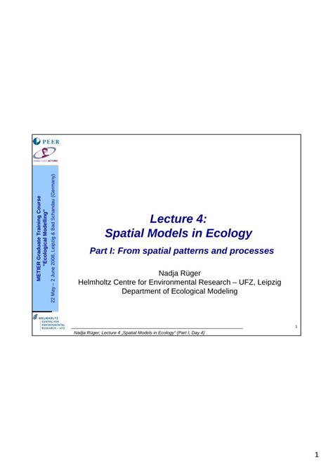 Pdf Lecture 4 Spatial Models In Ecology · Pdf Fileforest