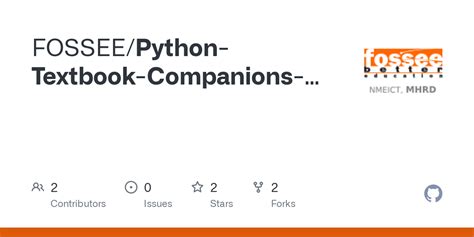 Github Fosseepython Textbook Companions For Schools