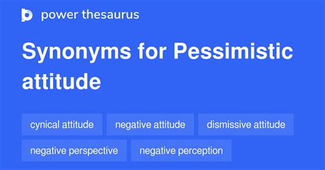 Pessimistic Attitude Synonyms 267 Words And Phrases For Pessimistic