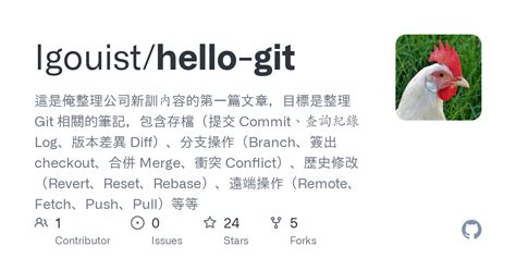 Github Igouisthello Git 這是俺整理公司新訓內容的第一篇文章，目標是整理 Git 相關的筆記，包含存檔（提交