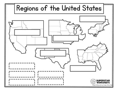 Free Printable Us Regions Worksheets