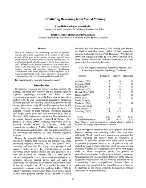 Pdf Predicting Reasoning From Memory