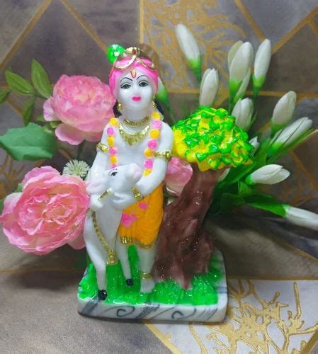 Marble Dust Polyresin Cow Krishna Statue At Rs 360 In New Delhi Id