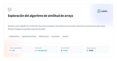 Similitud De Arrays Algoritmos De Javascript Labex