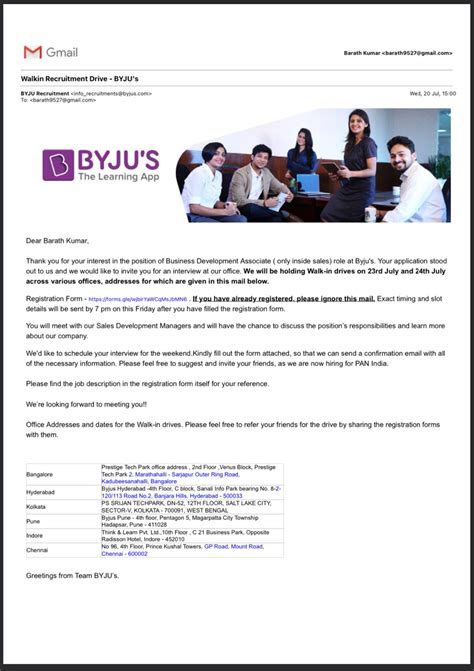 Barath Kumar Babu On Linkedin Recruitment Byjus