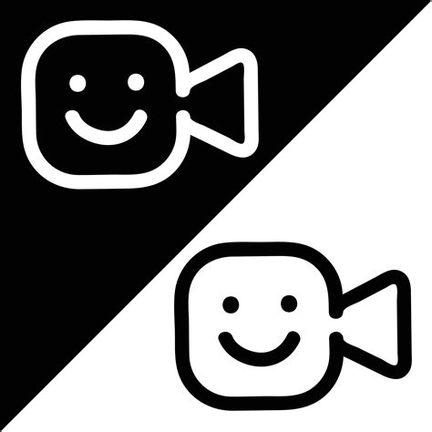 live calling app icon outline style isolated on black and white