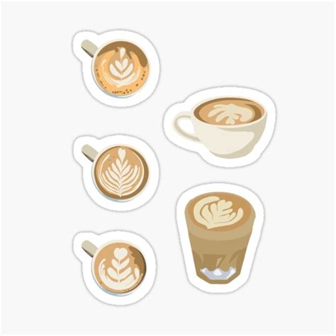 Coffee Rosetta Latte Art Espresso Shot Sticker For Sale By Lovewabby