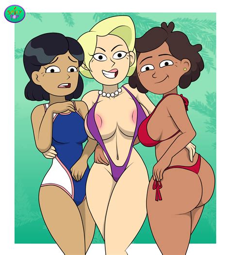 Rule 34 3girls Amphibia Big Breasts Bikini Black Hair Blonde Hair