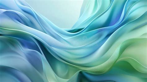 Artwork With Flowing Waves In Shades Of Blue Green And Aqua Creating A Serene Atmosphere