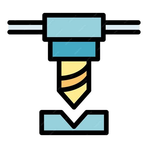 Premium Vector Cnc Machine Icon Outline Vector Lathe Equipment Work Tool Color Flat