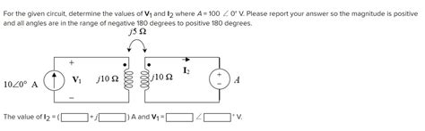 solved for the given circuit determine the values of v1 and