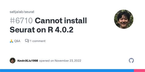 Cannot Install Seurat On R 402 · Satijalab Seurat · Discussion 6710