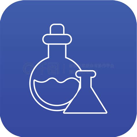 白色免抠元素在白色背景隔绝的烧瓶象蓝色传染媒介烧瓶图标蓝色矢量模板免费下载eps格式2000像素编号37482914 千图网