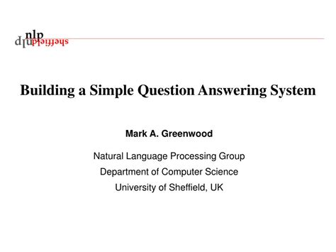 PPT Building A Simple Question Answering System PowerPoint Presentation ID